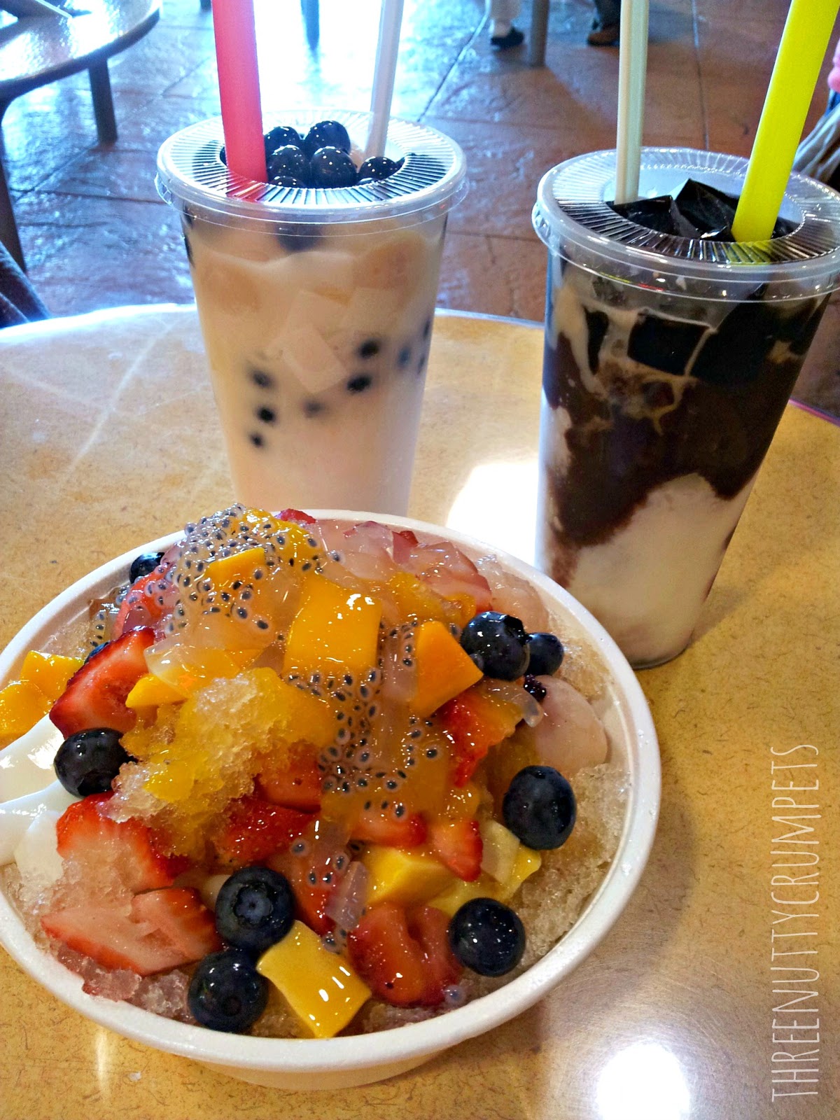 Three Nutty Crumpets: Cherry Fruit Juice & Icy Bar