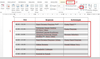 Tutorial Membuat Agenda Harian di Ms Word Beserta Contoh dan ...