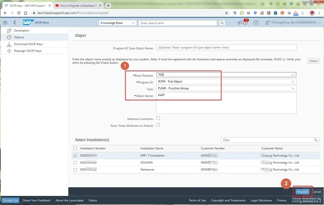如何申請SAP Object key or Developer Key | How to Register a Object key or ...