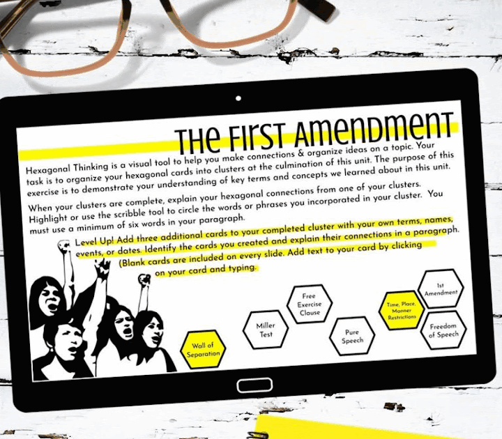 DIGITAL Hexagonal Thinking Activities for Middle School and High School ...