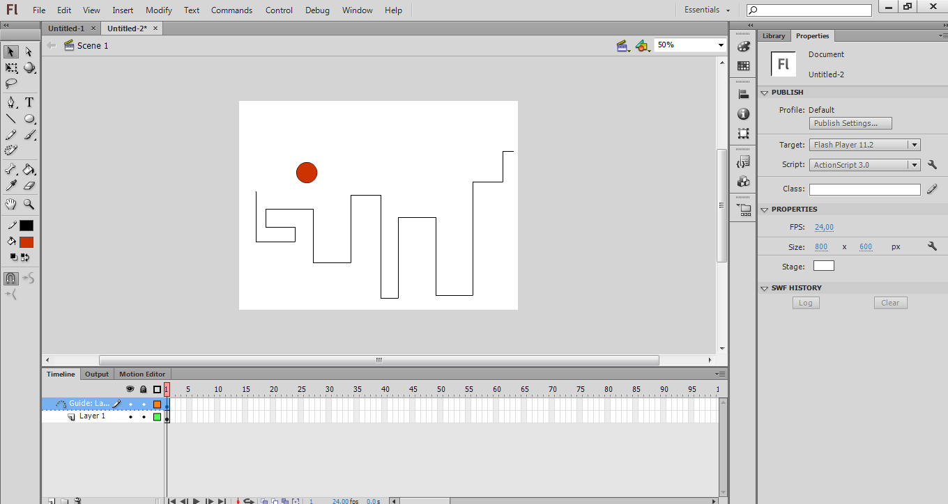 Membuat Motion Guide | Adobe Flash CS6 Tutorial | Sebuah Catatan