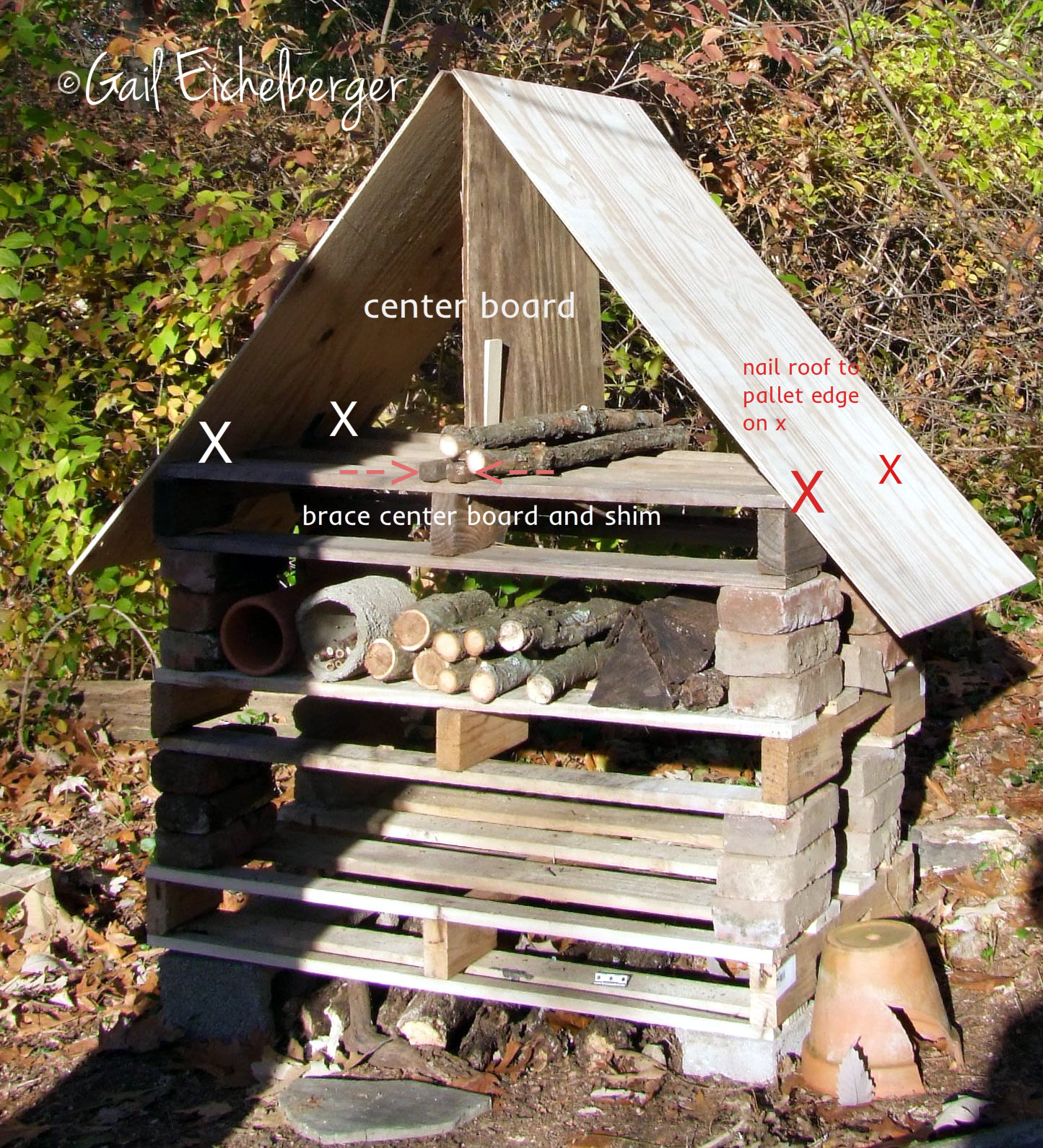 clay and limestone: The Pollinator Condo How-To