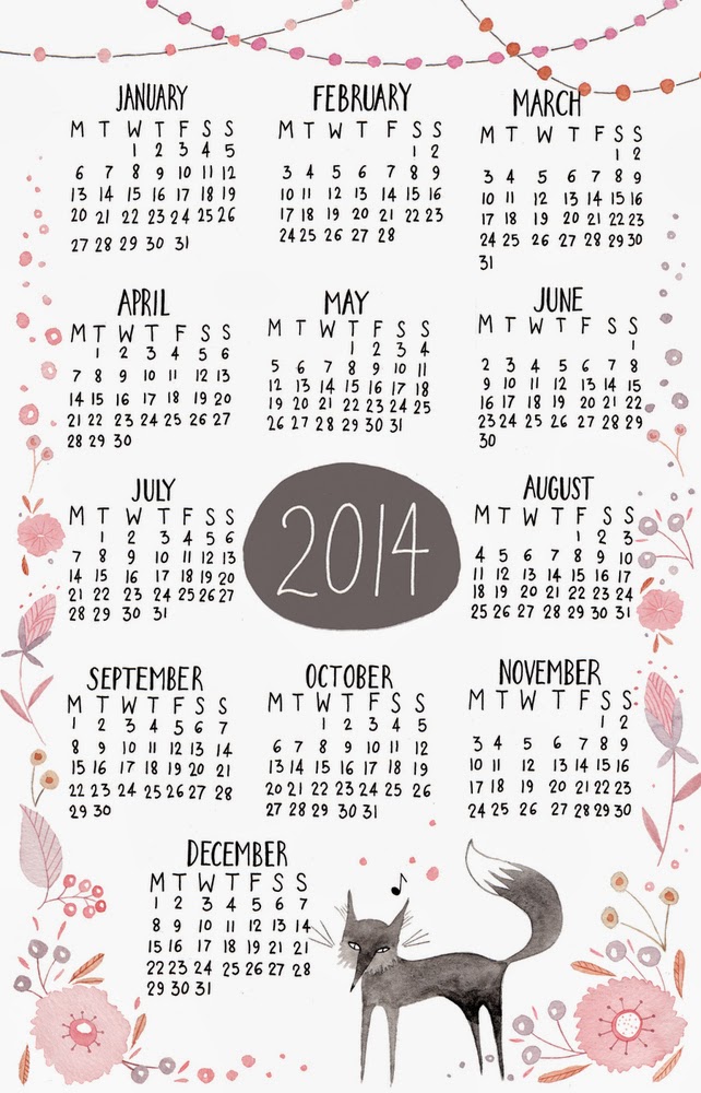 it's like she's on a secret mission: 2014 calendars: part 4