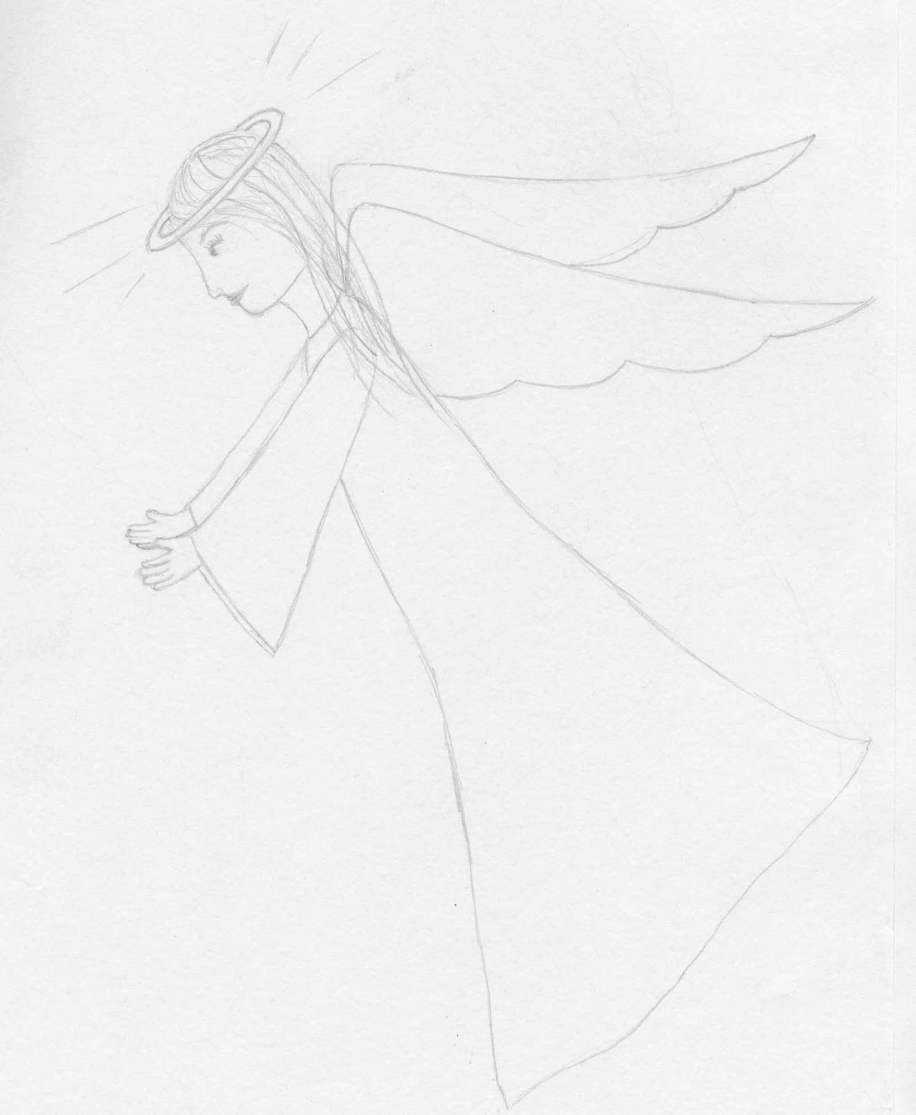 My Angels...: Angel Watching Over Us Sketch