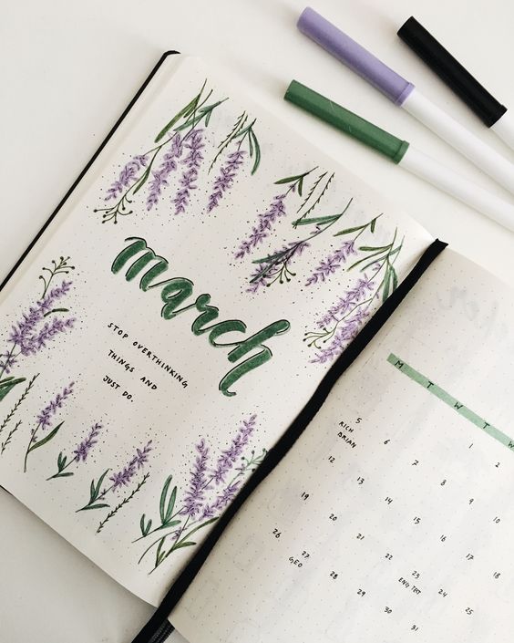 BULLET JOURNAL: Ideias de Capas MARÇO - BLOG ALINE RIBEIRO
