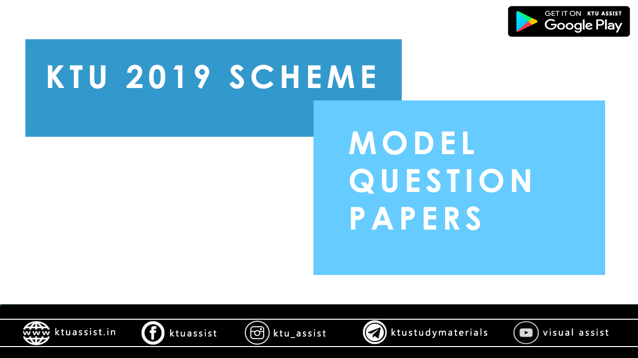 Ktu First Year 2019 Scheme Model Question Papers Ktu Assist