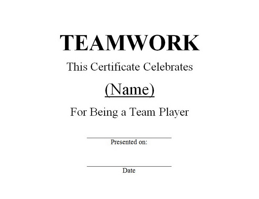 Teamwork Certificate Templates Certificate Letter teamwork-certificate-templates-certificate-letter