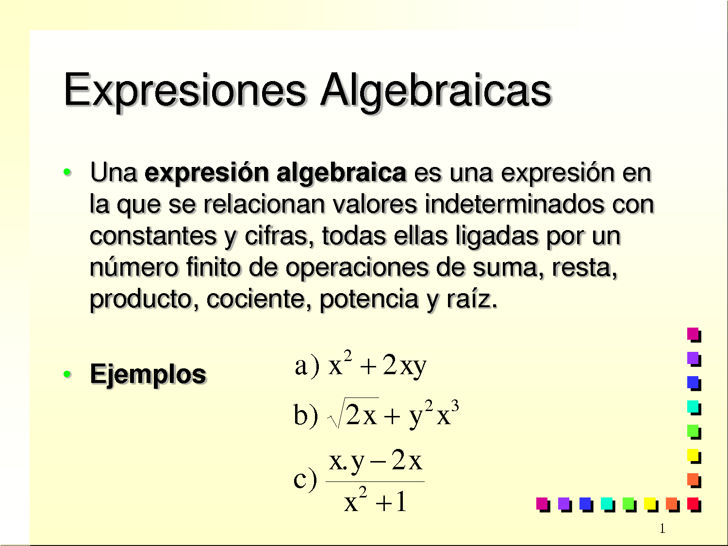 "Mavensol": ¿QUÉ SABES DE LAS EXPRESIONES ALGEBRAICAS?
