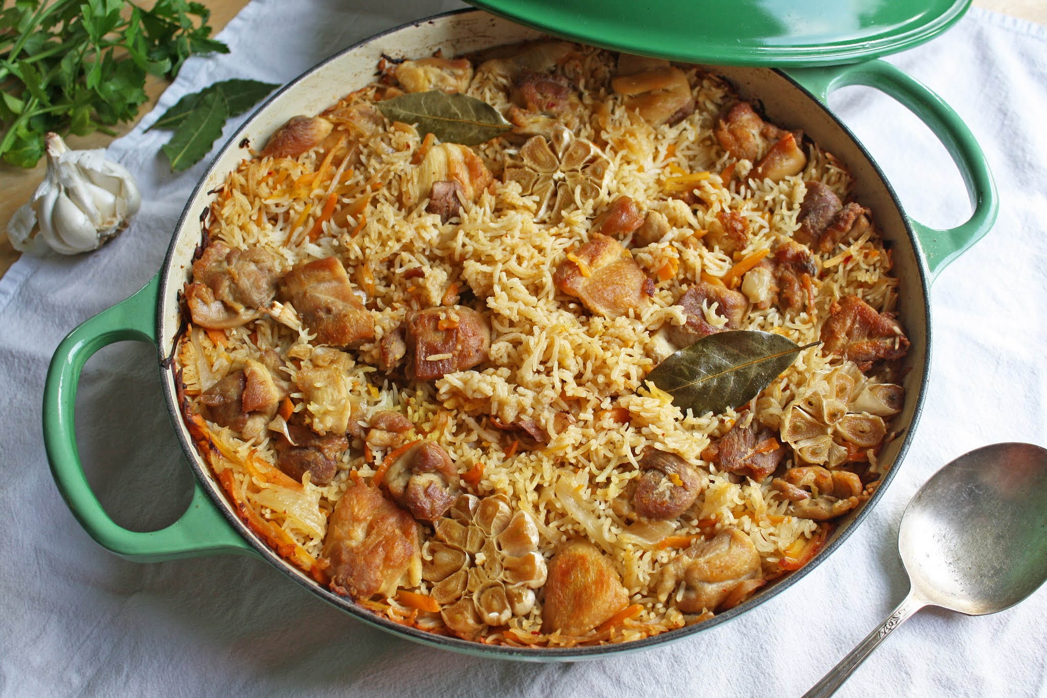 salt & zest: Plov, One-pot chicken and rice dish