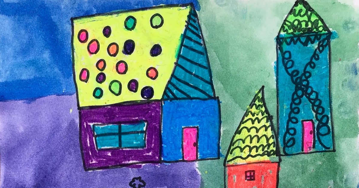 Mrs. Harris' art room: Folk art houses 1st grade art lesson