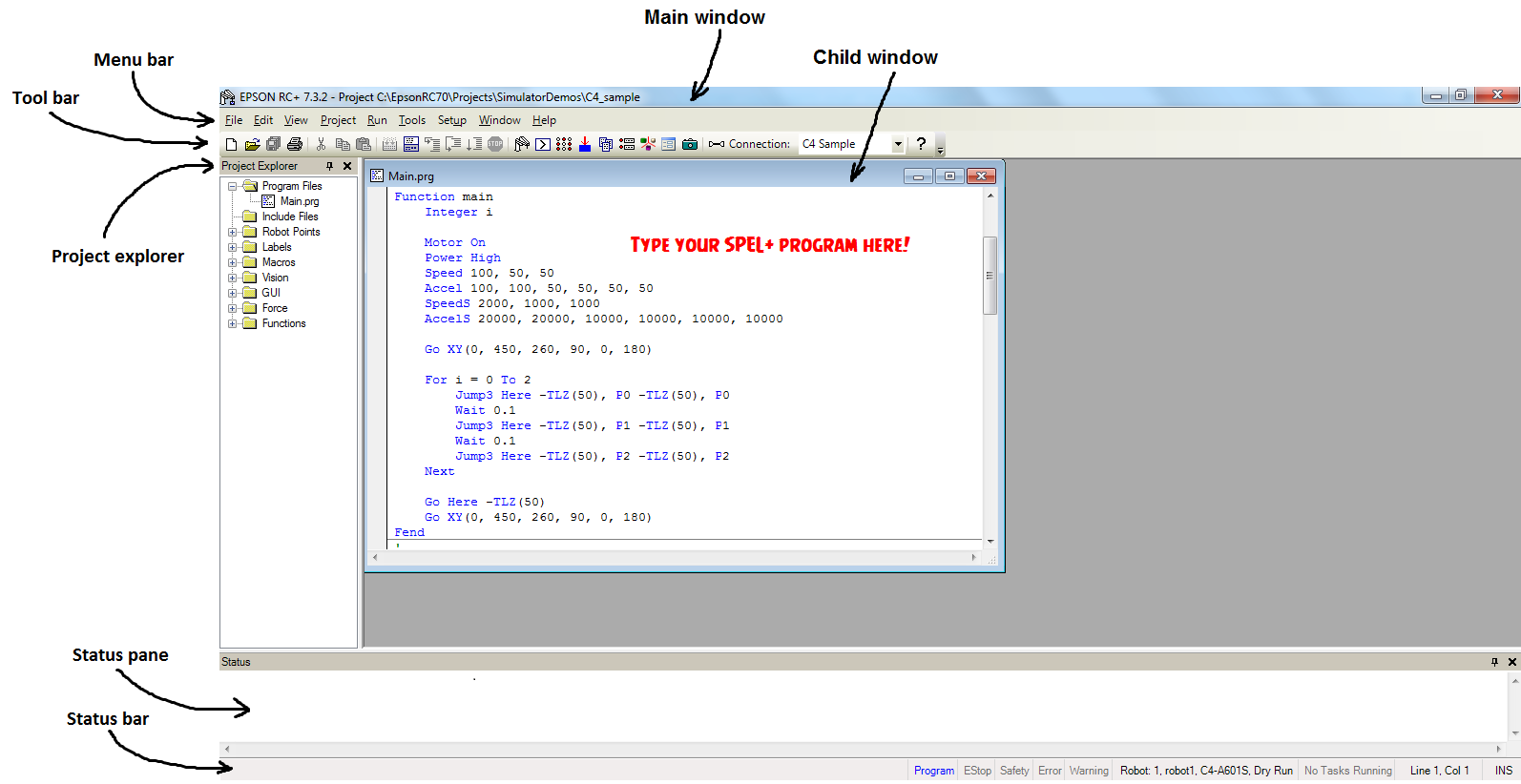 EPSON RC+ Integrated Development Environment (IDE) | Robotics University