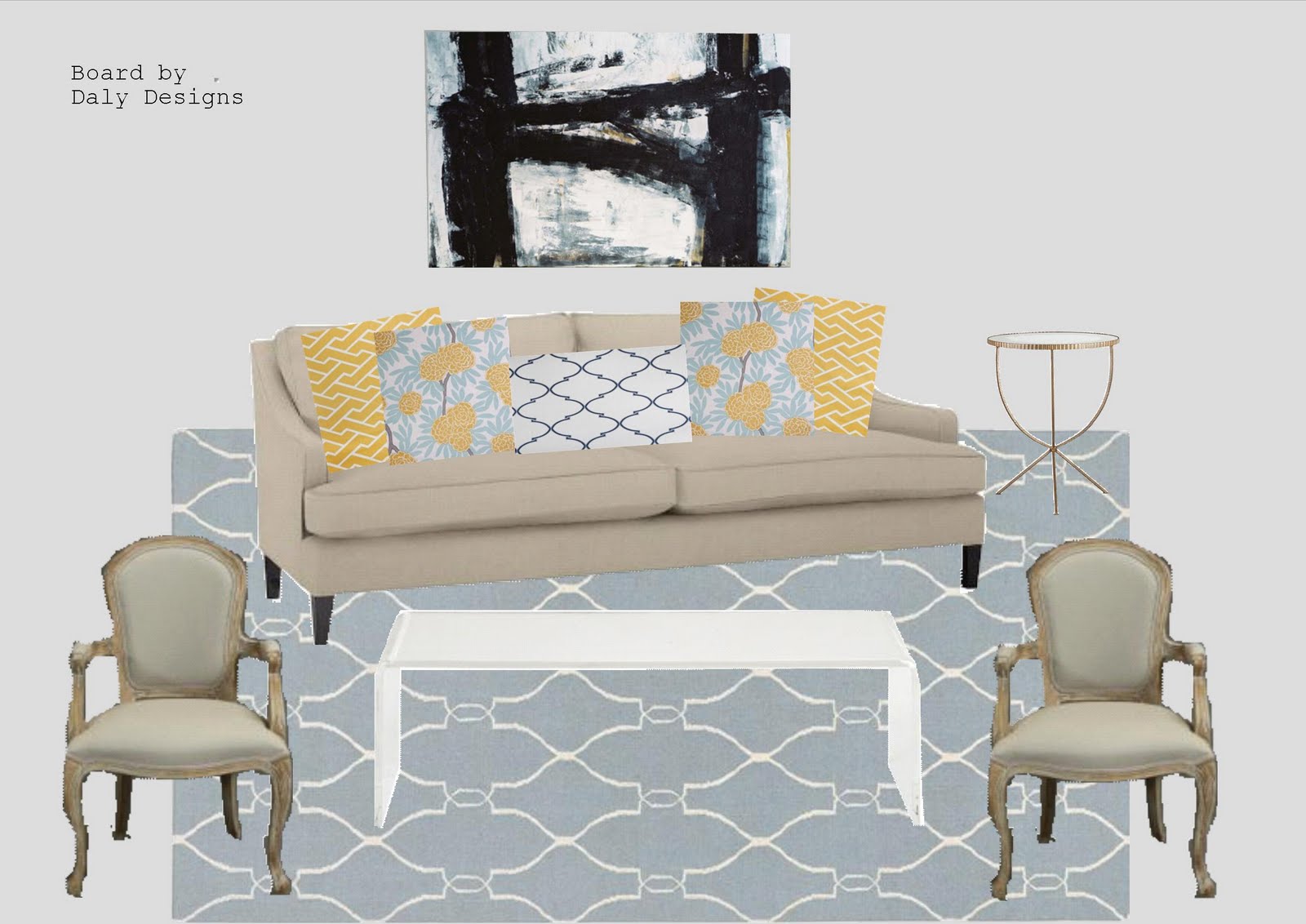 daly designs: Living Room Design Board