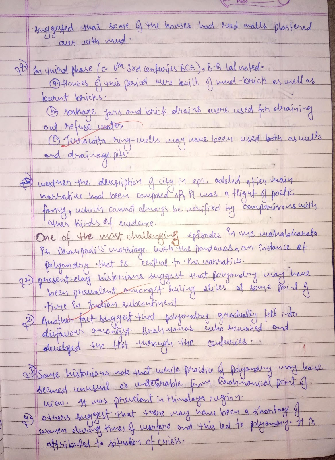 Handwritten Notes of Kinship, Caste and Class - History - Class 12th ...