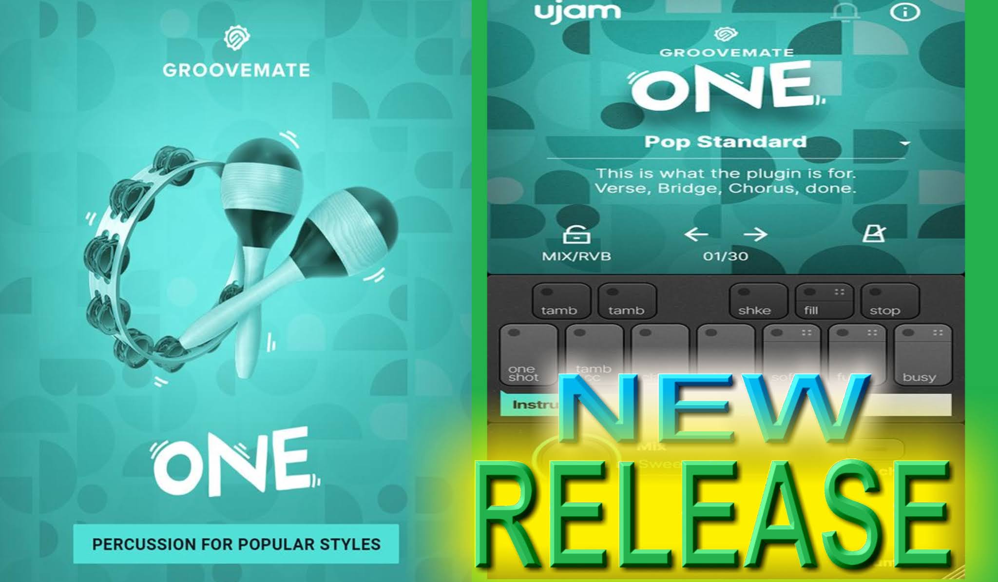 SAMPLE SOUND REVIEW NEW RELEASE UJAM GROOVEMATE ONE sample-sound-review-new-release-ujam-groovemate-one
