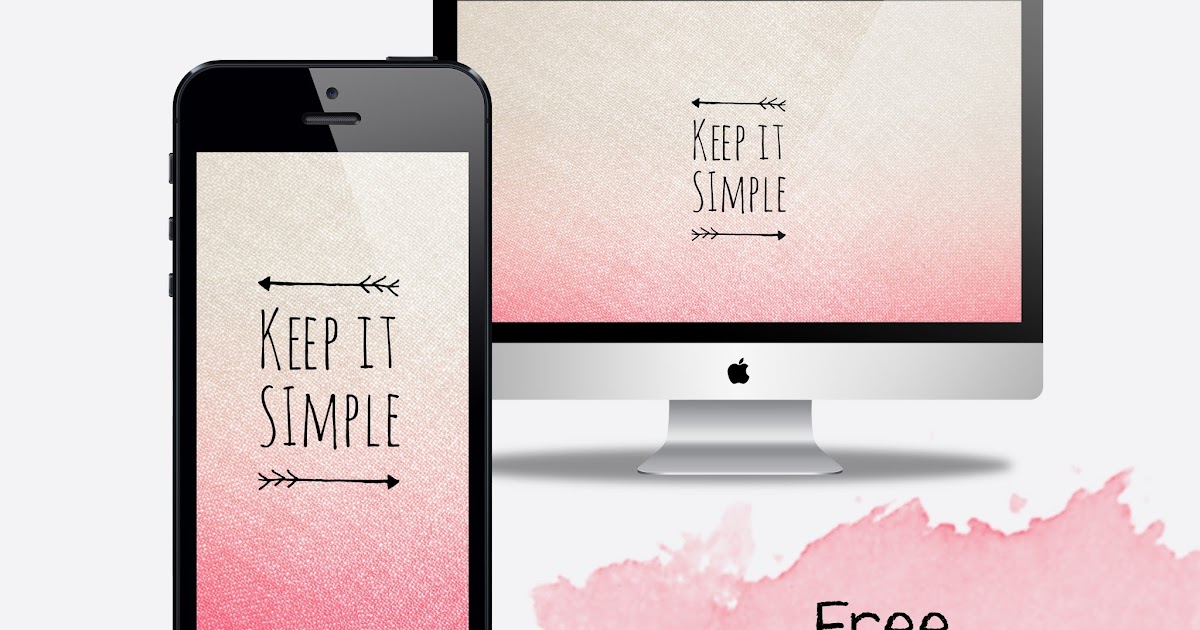 Free "keep it simple" Wallpaper — Curly Made
