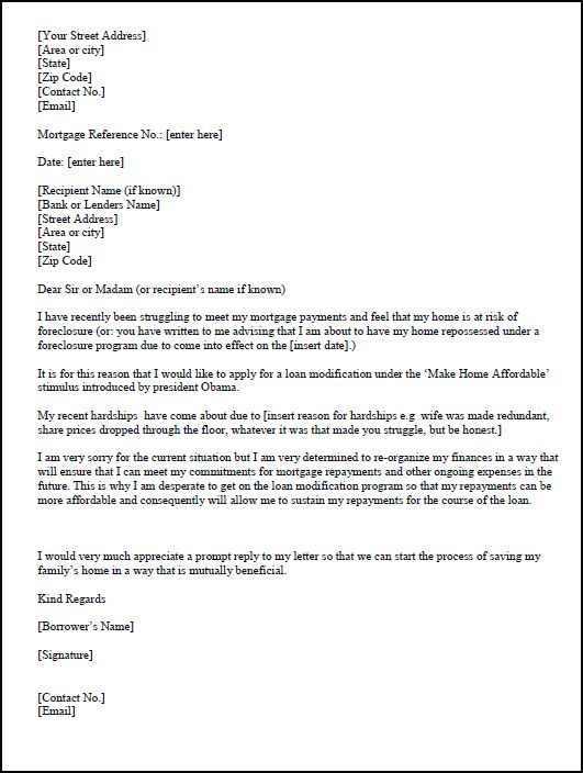 Hardship Letter For Loan Modification ~ Thankyou Letter