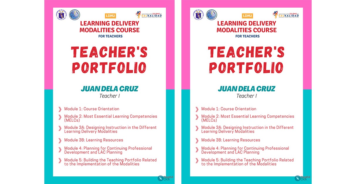 LDM2 TEACHER'S PORTFOLIO DESIGN 1 (Free Download) - DepEd Click