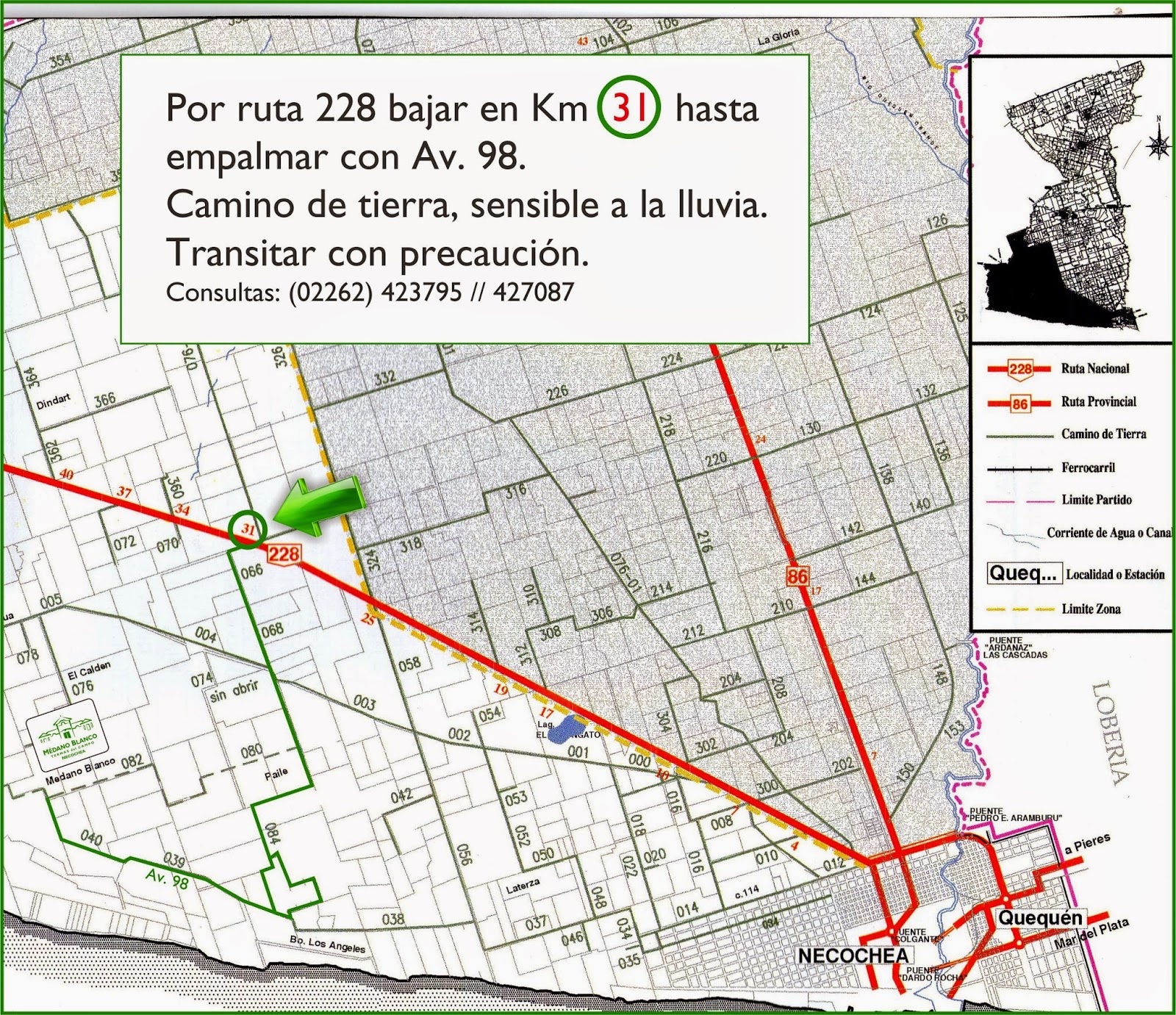 Termas de Necochea: Reapertura y Mapa adjunto‏