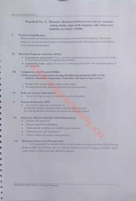 22205 Basic Surveying Manual Answers MSBTE Solution