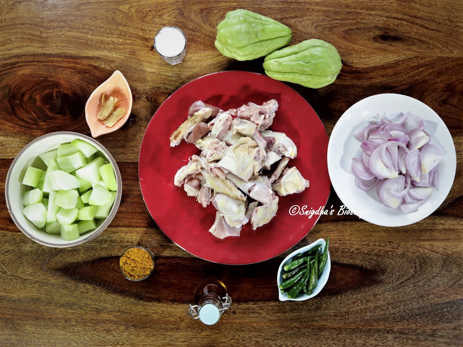 Chicken with Chayote Squash Stew | North East Indian Recipe