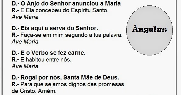 El Rincón de las Melli: Ángelus en portugués