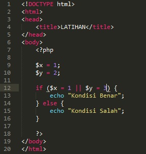 Operator logika pada PHP - PusatPelatihan.com