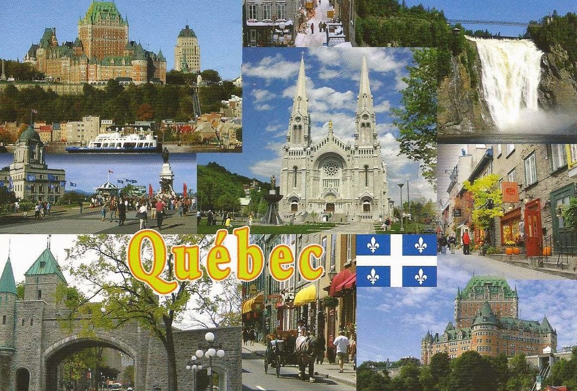 Cartes i postals d'arreu: Carta i postal de Quebec