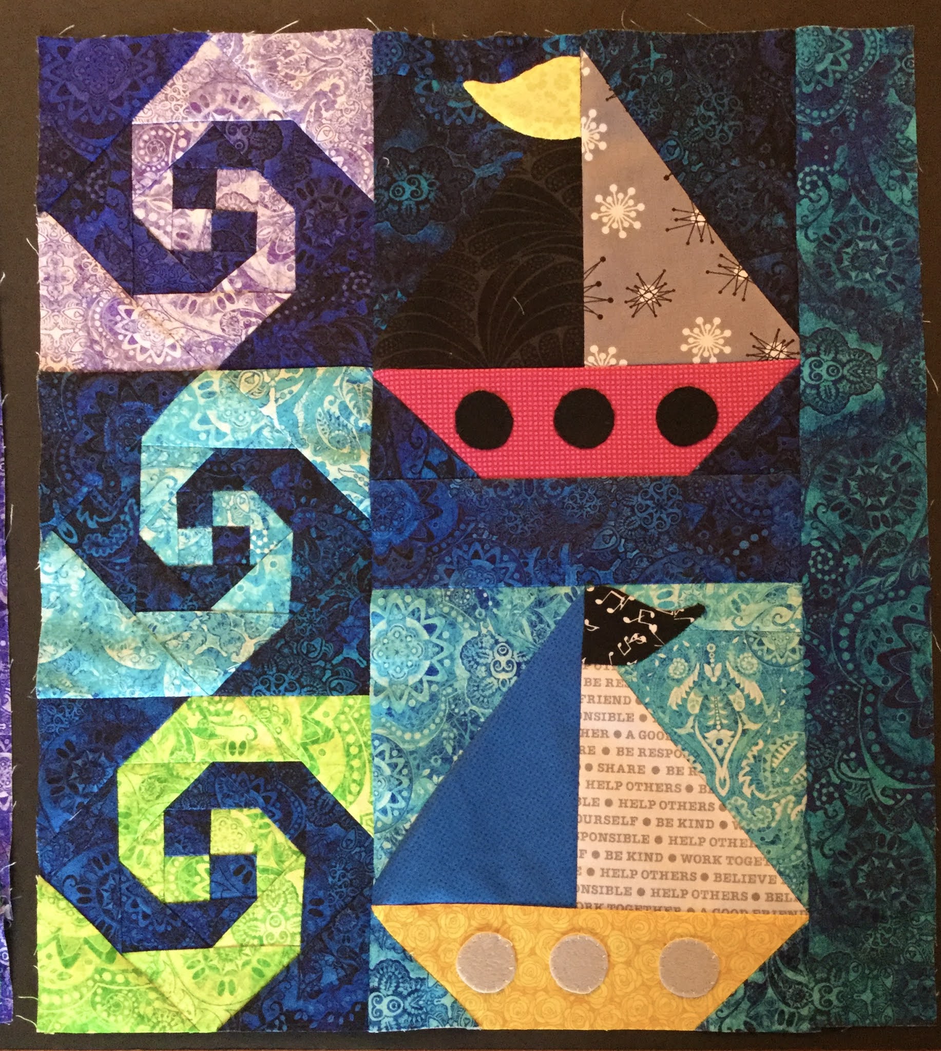 Beyond the Fringe Crafts: Seagull Paradise Block 3