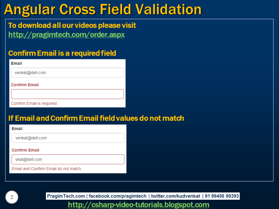 Sql Server Net And C Video Tutorial Angular Reactive Forms Cross Field Validation Slides