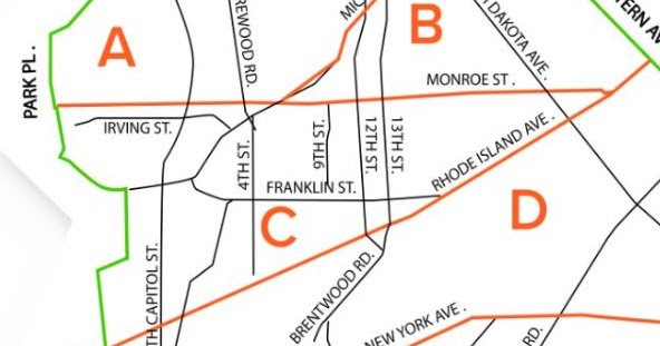 bloomingdale: DC DPW leaf collection north of RI Ave NW in Ward 5 this week