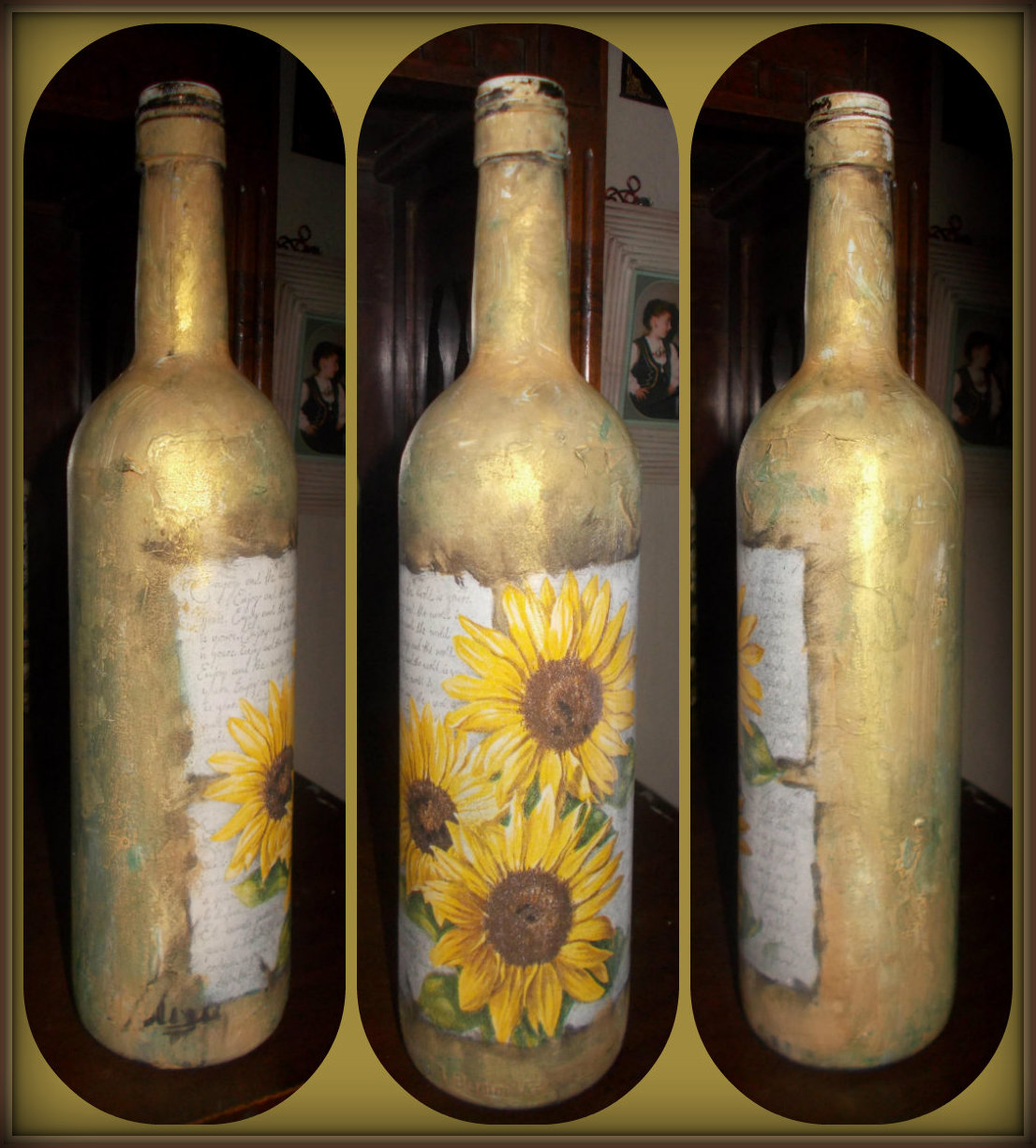 lila365idees: ΜΠΟΥΚΑΛΙ ΜΕ DECOUPAGE & ΣΚΙΑΣΕΙΣ (BOTTLE WITH DECOUPAGE ...