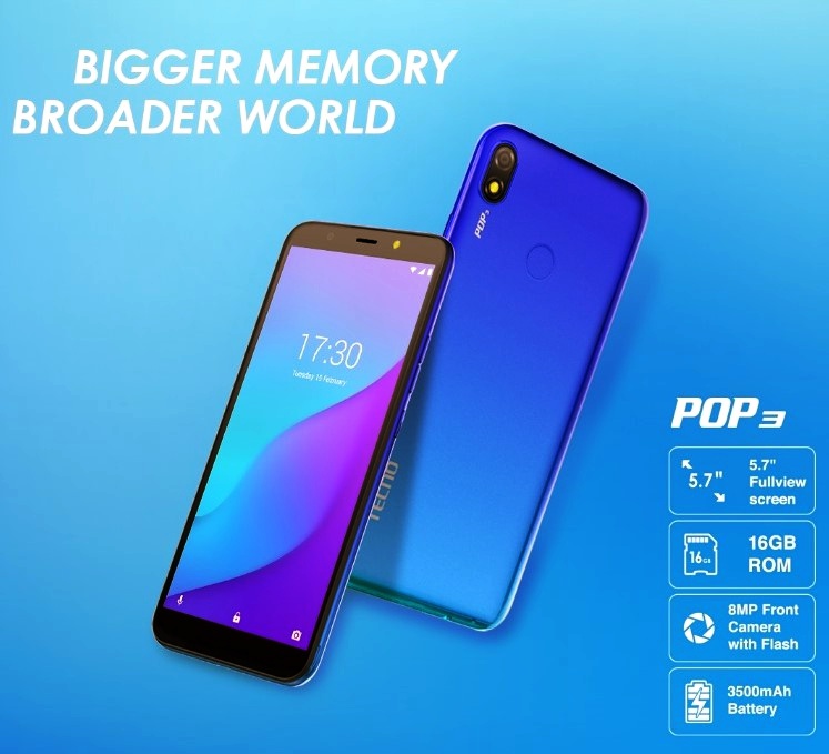 Tecno POP 3 Specifications, Review and Price in Cameroon