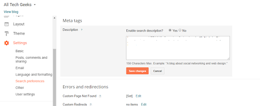 How to Write a Good Blogger Meta Description in 2020