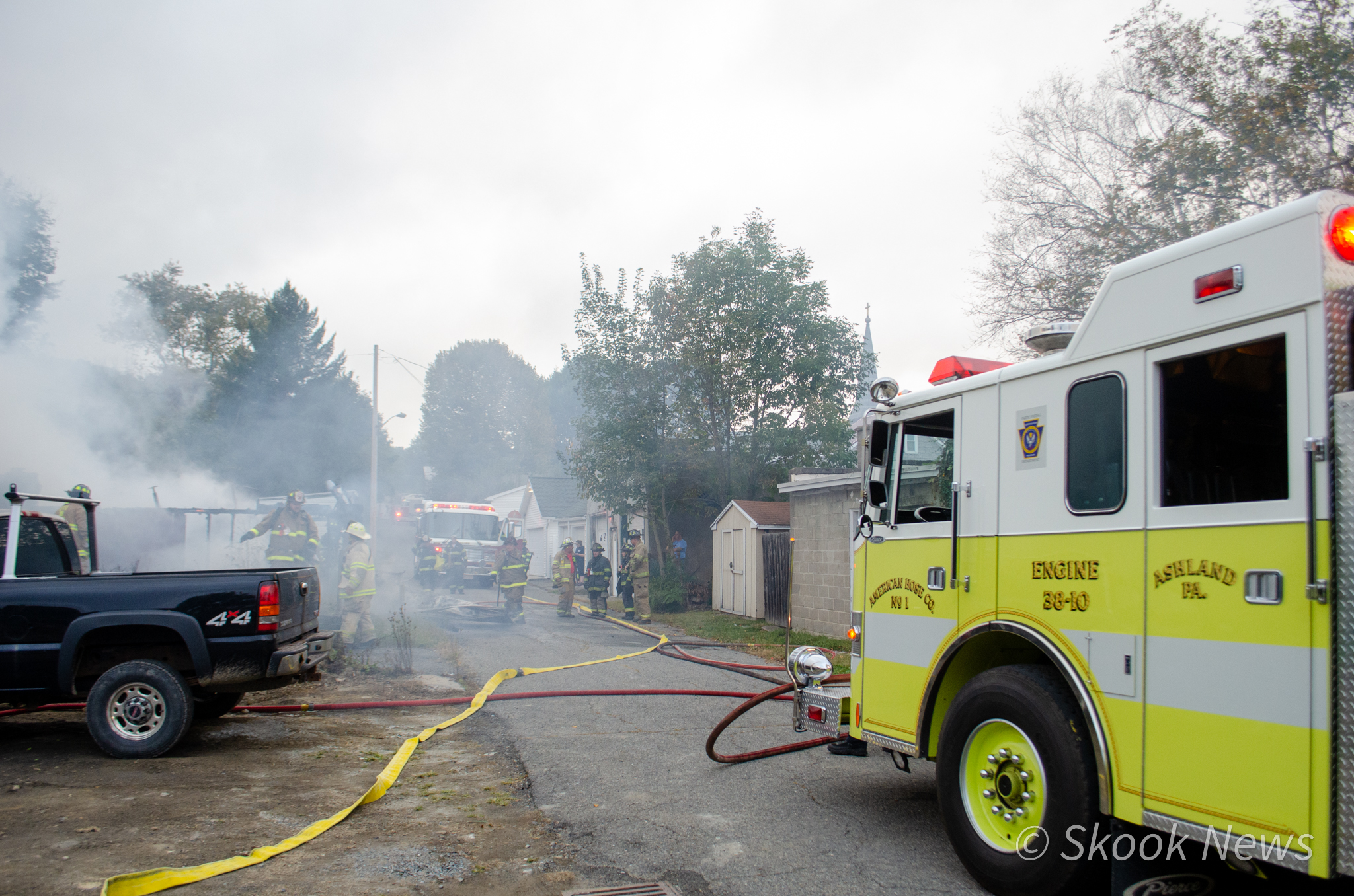 Fire Crews Respond to Fully Involved Garage Fire in Ashland Tuesday Morning