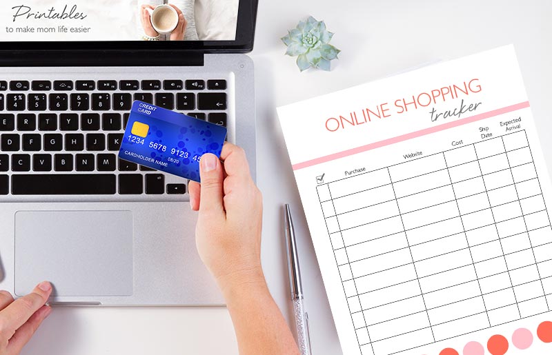Keep Track of Online Shopping With a FREE Printable Planner Page ...