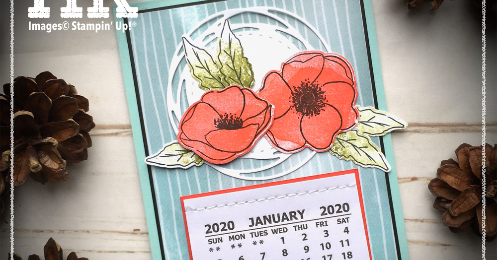 All Things Stampy: Painted Poppies simple desk calendar