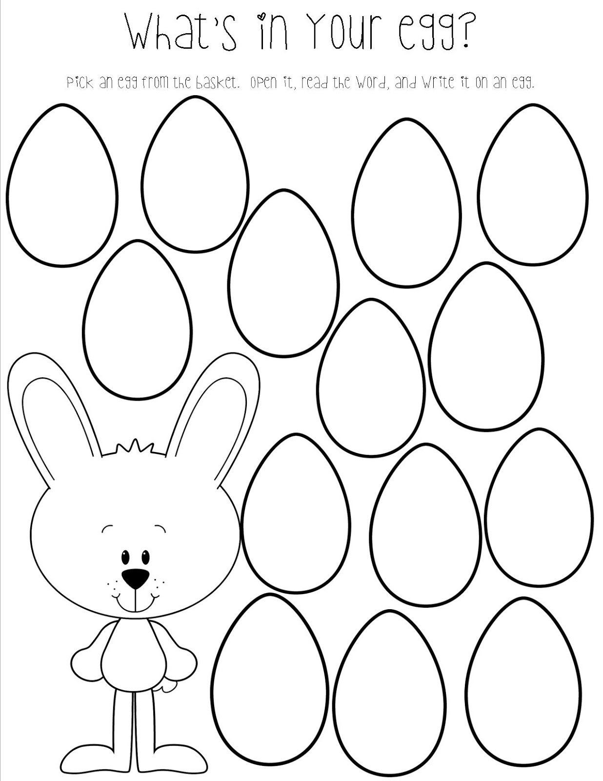 Mrs. Bohaty's Kindergarten Kingdom: What's in my egg? Freebie