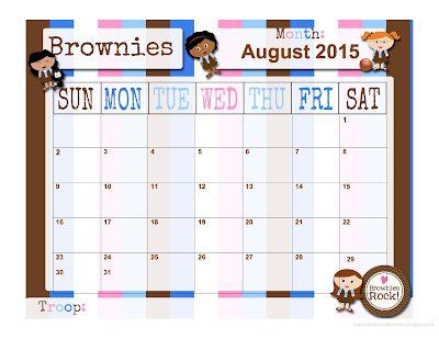 My Fashionable Designs: Girl Scouts - Daisies FREE Calendar - Word Format