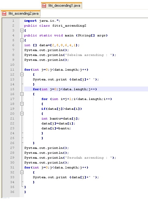 Ascending dan descending