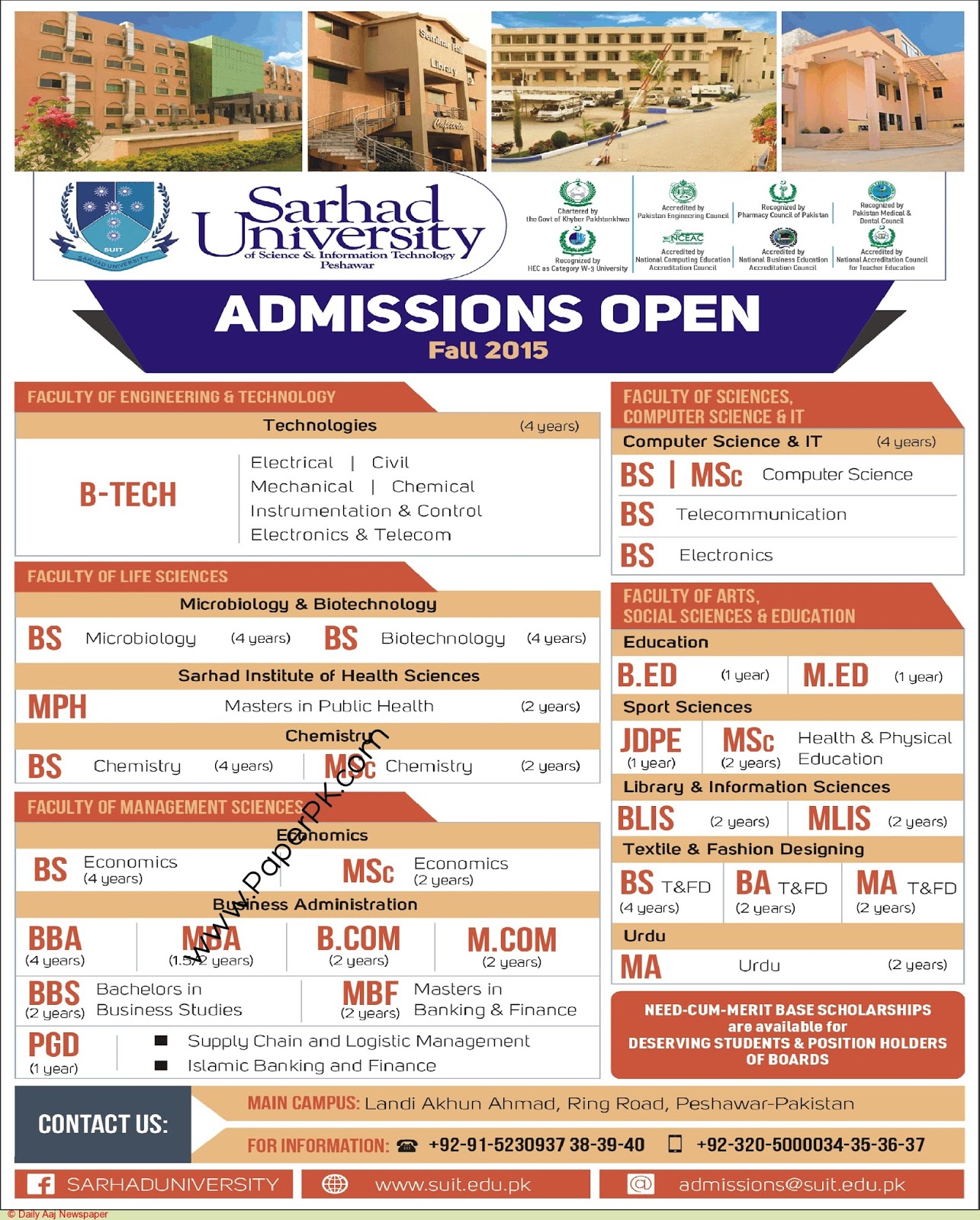 Sarhad University Of Science & Information Technology Peshawar ...