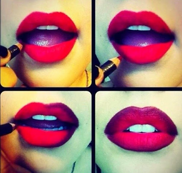 How to do a Perfect Two Toned Sandwiching Colors Lipstick Style - Step ...