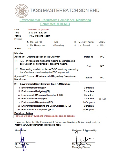 Environmental Mainstreaming Tools: Environmental Reporting and ...