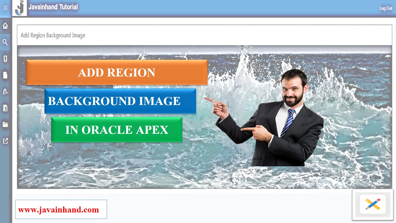 Add Region Background Image In Oracle Apex Javainhand Tutorial