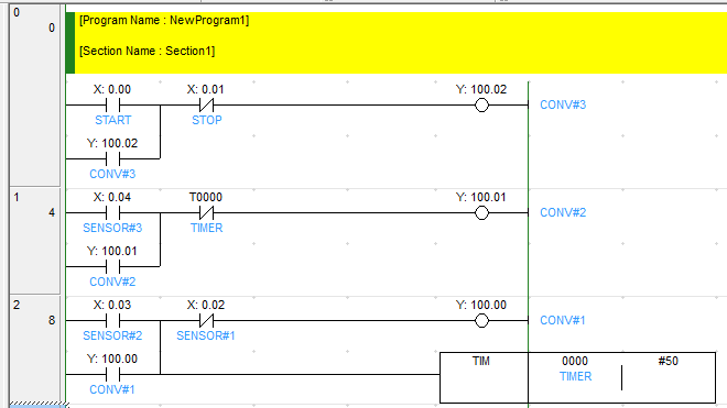 Simulasi Rangkaian Conveyor Menggunakan CX - Programmer
