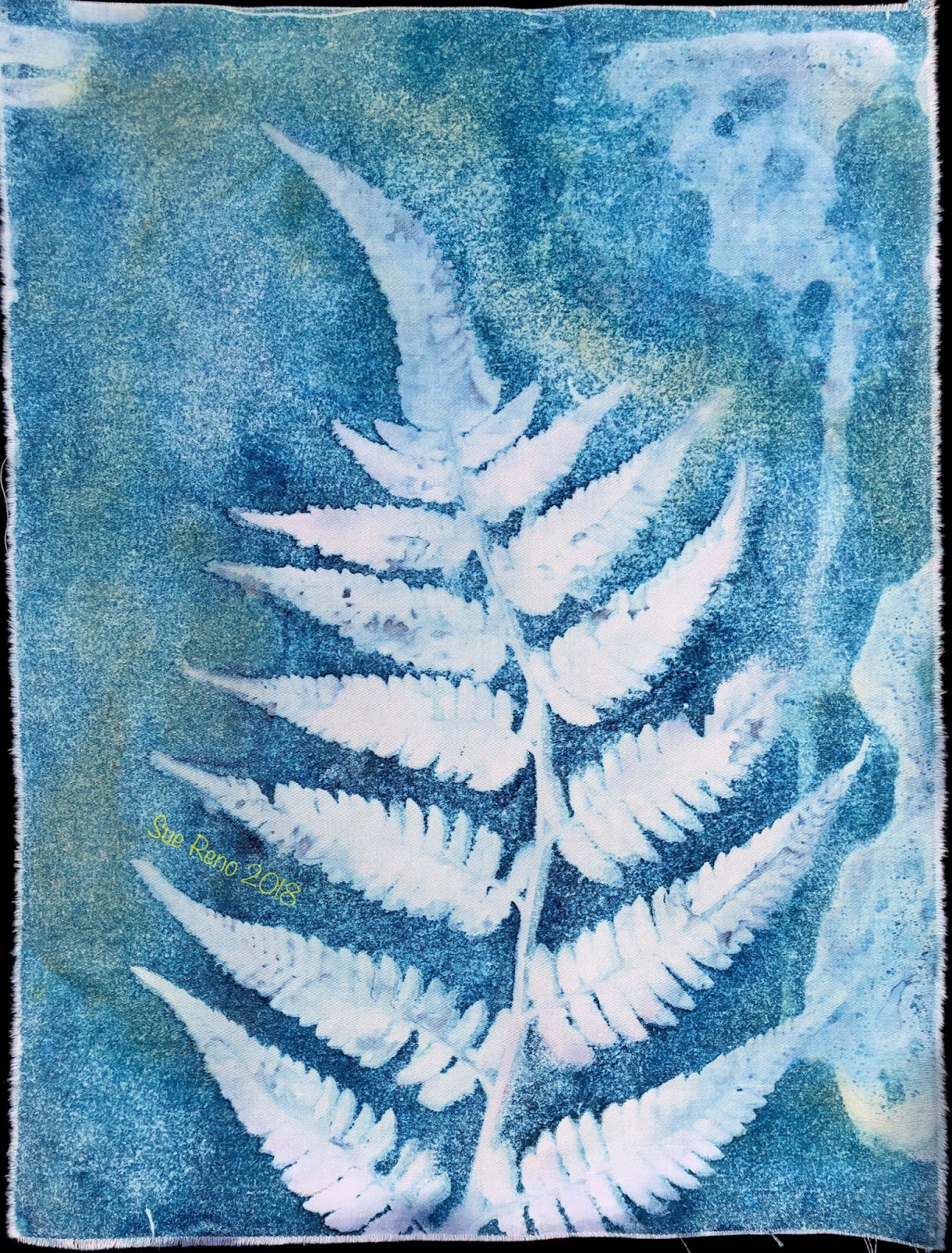 Sue Reno Studio: Experiments in wet cyanotype - part 31
