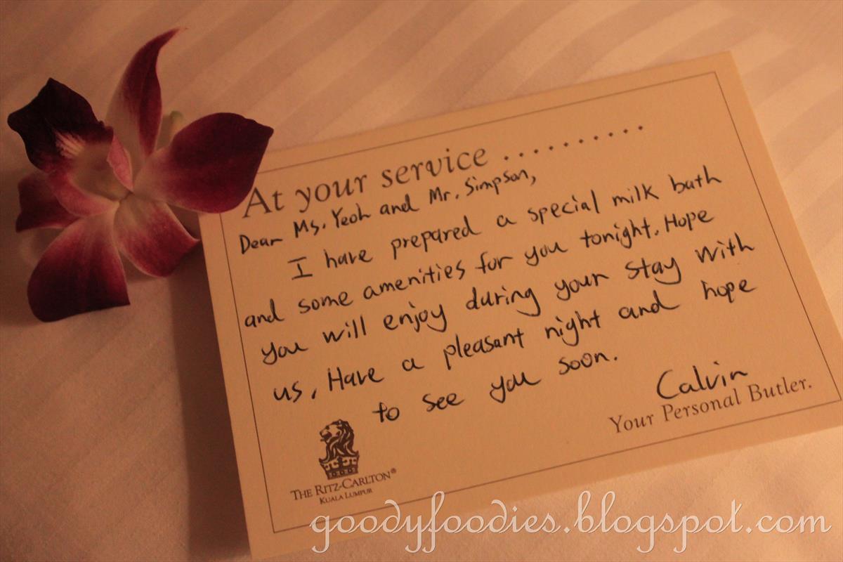 GoodyFoodies: Hotel Review: Premier Suite @ The Ritz-Carlton KL