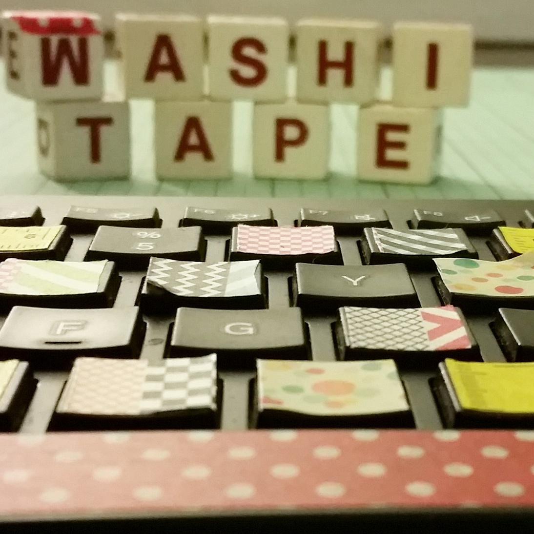 Domesticraft: Colorful DIY Washi Tape Keyboard Tutorial Part 1