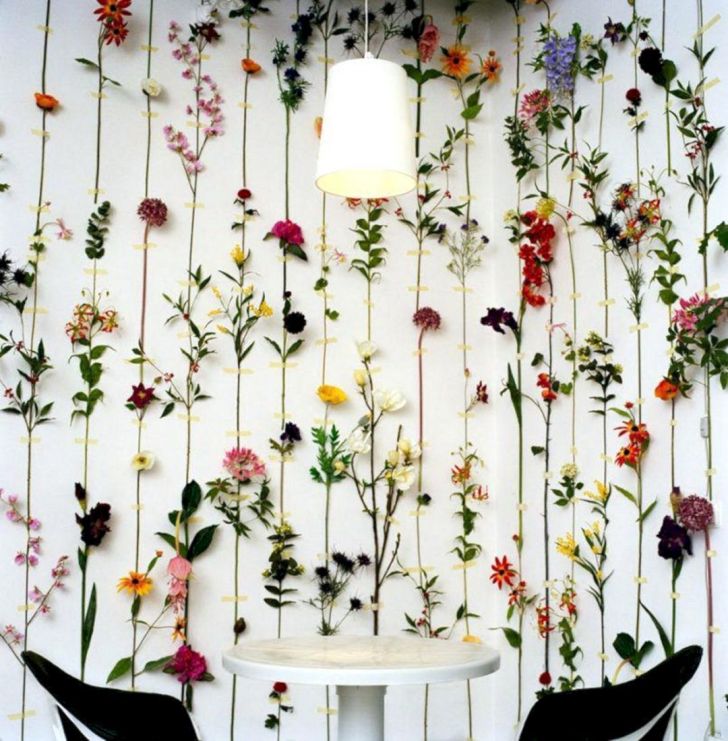 15 Gorgeous DIY Flower Wall Decoration Home Ideas