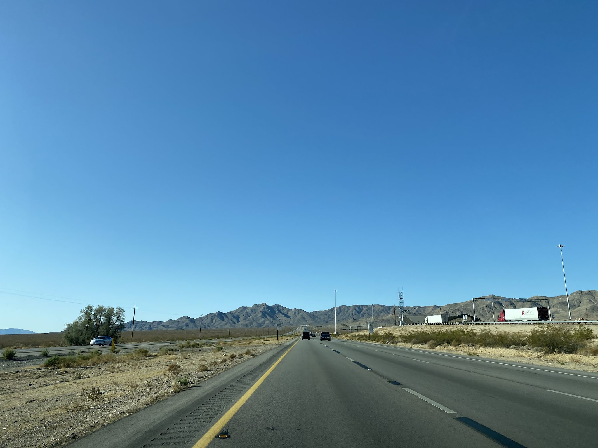 Interstate 15; the Mojave Freeway from Barstow to the Nevada State Line
