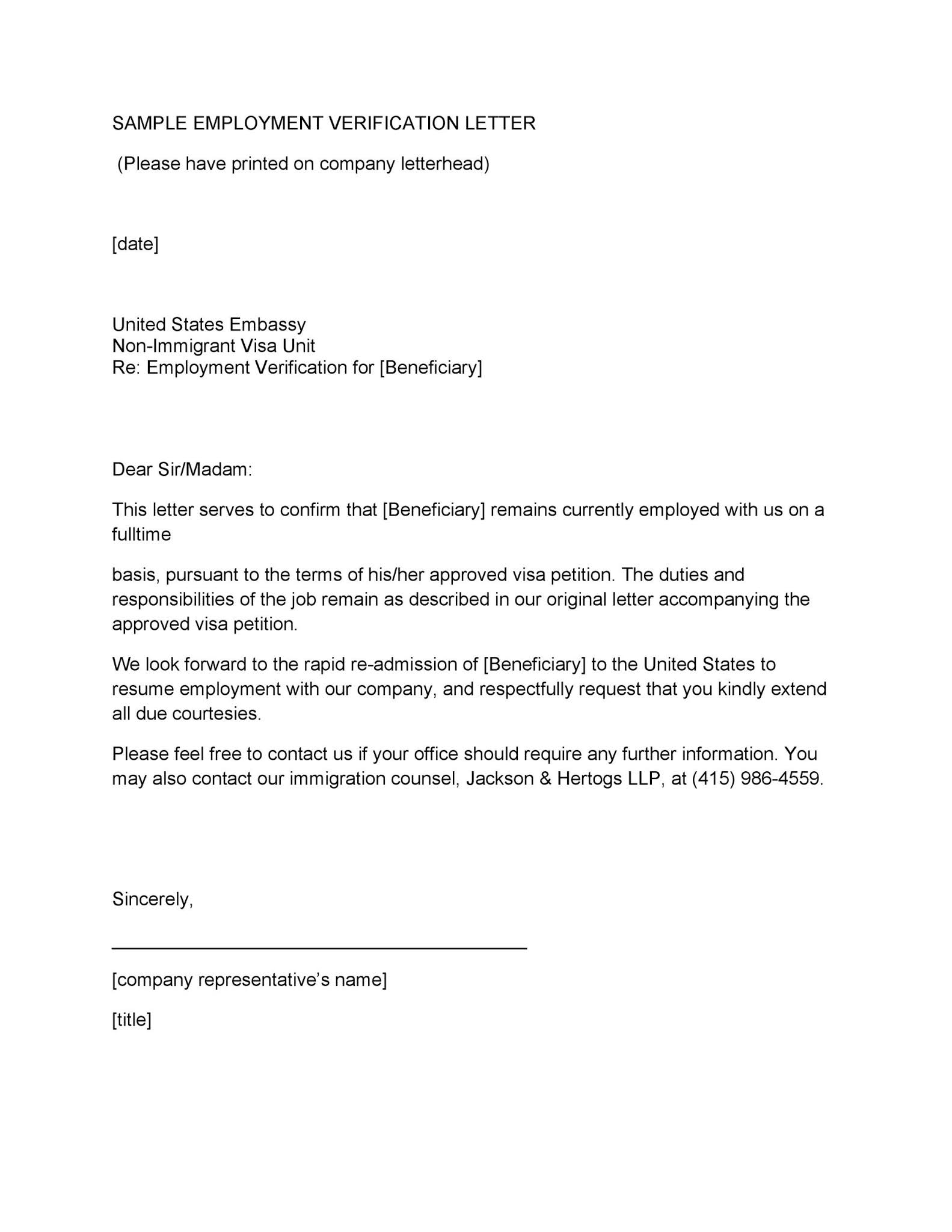 Work Verification Letter Template ~ Resume Letter